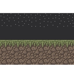 Texture for platformers pixel art - ground Vector Image