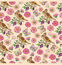 Spring seamless pattern Royalty Free Vector Image