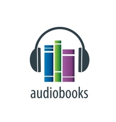 Audiobook logo template Royalty Free Vector Image