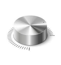 Metallic volume button icon Royalty Free Vector Image