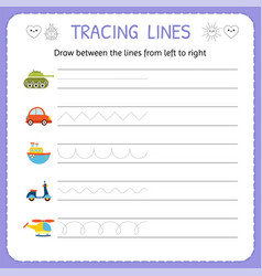 Draw a line from the number to its name numbers Vector Image