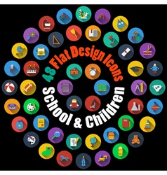 Big school icon set Royalty Free Vector Image - VectorStock