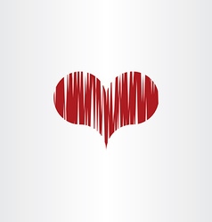 Valentine love heart claws scratch Royalty Free Vector Image