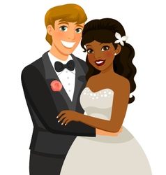 African American wedding Royalty Free Vector Image