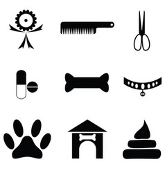 Dog care icon set Royalty Free Vector Image - VectorStock