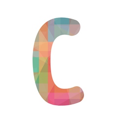 Grunge colorful font Letter c Royalty Free Vector Image