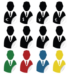 Set of blank stickers Royalty Free Vector Image