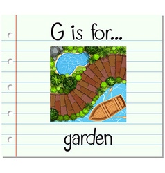 Flashcard letter G is for grass Royalty Free Vector Image