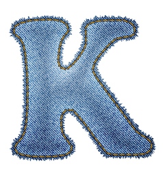Jeans alphabet Denim letter M Royalty Free Vector Image