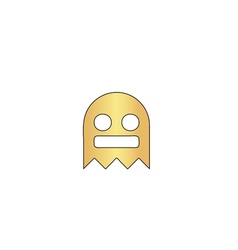 White Scary Ghost Flat Icon Royalty Free Vector Image
