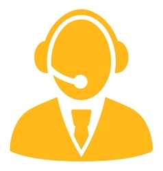 Call Center Operator Icon Royalty Free Vector Image