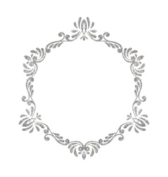Elegant luxury vintage silver floral border Vector Image