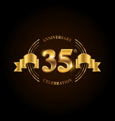35 years anniversary celebration logo 35th Vector Image