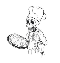 Skeleton Chef Cook Royalty Free Vector Image - VectorStock