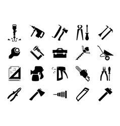 Power tool silhouettes Royalty Free Vector Image