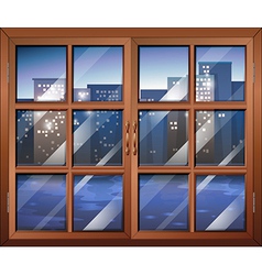 A house window Royalty Free Vector Image - VectorStock