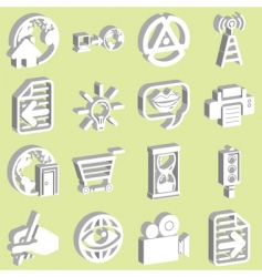 3d web icons Royalty Free Vector Image - VectorStock