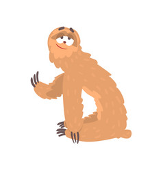 Sloth face and hands Cute cartoon character Wild Vector Image