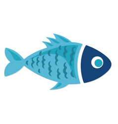 Blue fish symbol Royalty Free Vector Image - VectorStock