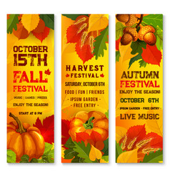 Autumn leaf poster with fall season foliage Vector Image