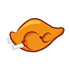 Whole roast chicken Royalty Free Vector Image - VectorStock