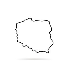 Detailed map of the poland Royalty Free Vector Image