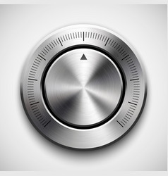 Metallic volume button icon Royalty Free Vector Image