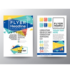 Abstract Triangle Brochure Flyer design template Vector Image