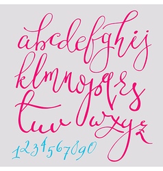 Calligraphy cursive font Royalty Free Vector Image