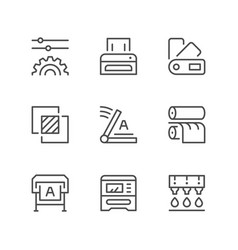 Letterpress printing machine Royalty Free Vector Image