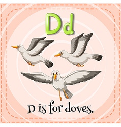 Different words beginning with letter D Royalty Free Vector