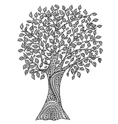 Hand drawn tree symbol Royalty Free Vector Image