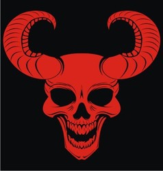 Red Devil Skulls Royalty Free Vector Image - VectorStock
