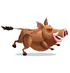 Pig running Royalty Free Vector Image - VectorStock