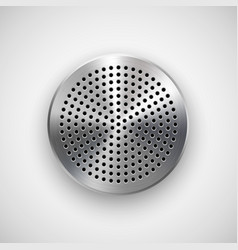 Metallic volume button icon Royalty Free Vector Image