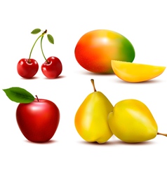 Group with different fruits Royalty Free Vector Image