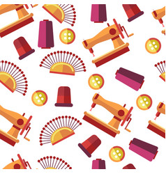 Sewing and needlework seamless pattern Royalty Free Vector