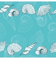 Seashells Pattern Background Royalty Free Vector Image
