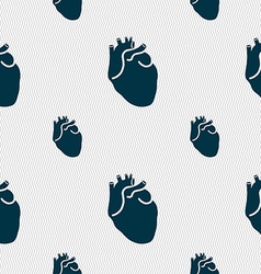 Human heart with geometric pattern Royalty Free Vector Image