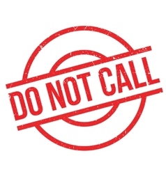 Do not call rubber stamp Royalty Free Vector Image