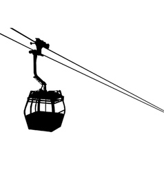Cable car silhouette Royalty Free Vector Image