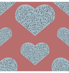 Heart shape with math formulas Royalty Free Vector Image