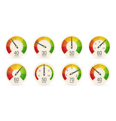 Color progress indicators set Royalty Free Vector Image
