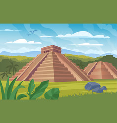 Mexican pyramid Royalty Free Vector Image - VectorStock