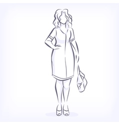 Plus size pinup Royalty Free Vector Image - VectorStock