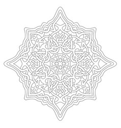 Coloring book art with linear eastern pattern Vector Image