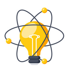 Creative light bulb idea with science icon Vector Image