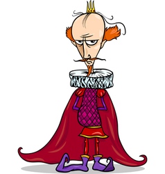 Fat king cartoon coloring page Royalty Free Vector Image