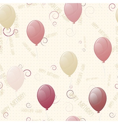 Happy Birthday card background with balloons Vector Image
