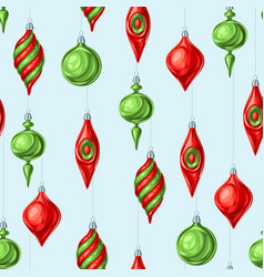 Christmas seamless pattern with balls Royalty Free Vector